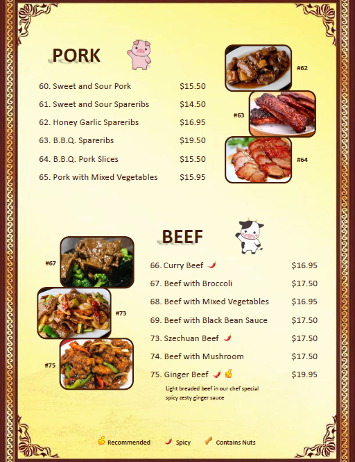Menu – Spring China House